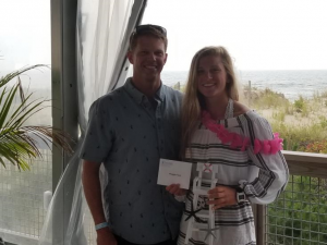 2019 Lifeguard of the Year Maggie Ford with Captain Ryan Dacey ...