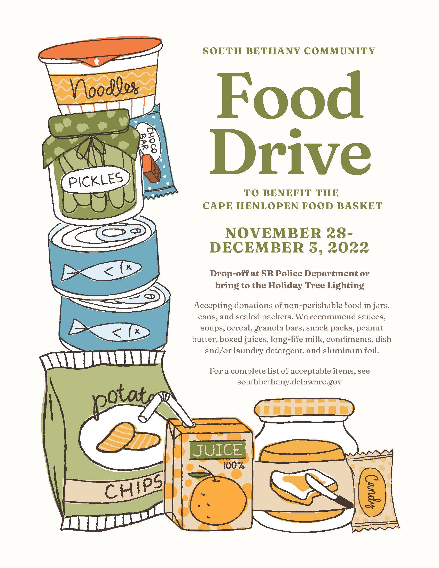 South Bethany Community Food Drive Accepting Donations Nov. 28, 2022 ...